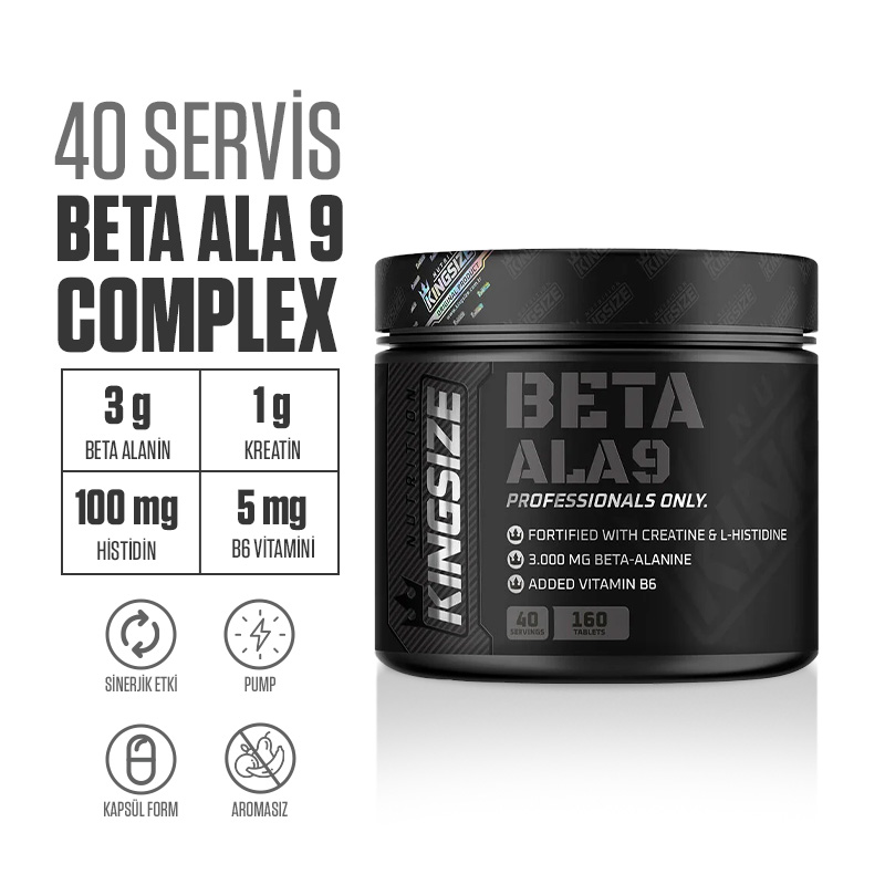 Kingsize Nutrition Beta Ala 9 Complex 160 Tablet | Supplementler