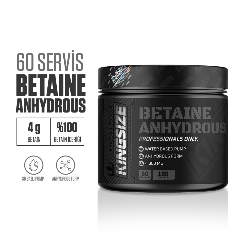 Kingsize Nutrition Betaine Anhydrous 180 Tablet | Supplementler