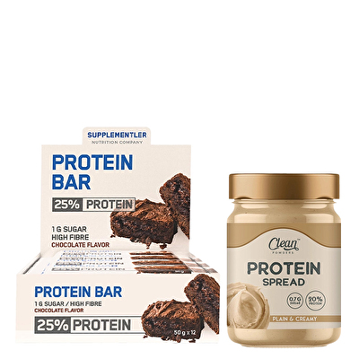 Supplementler.Com Protein Bar 50 Gr 12 Adet + Clean Powders Protein ...